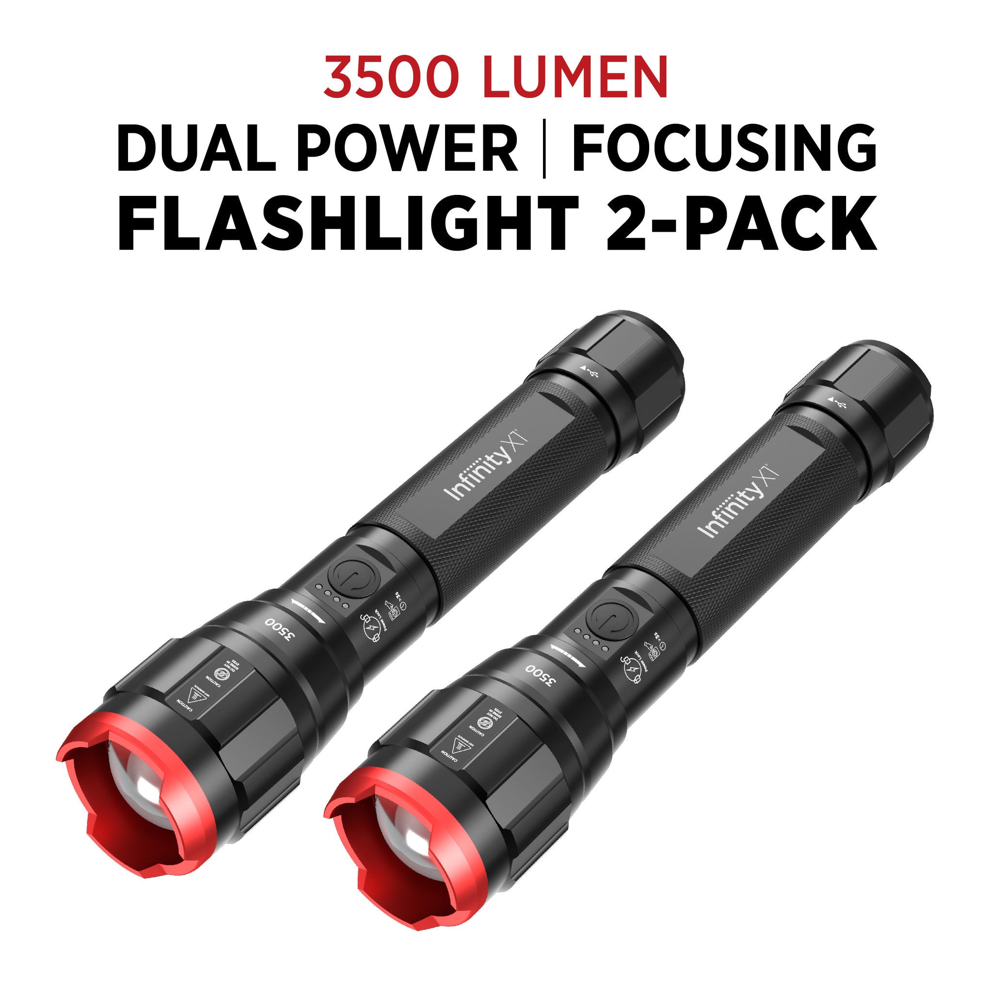 2 Pack 3500 L Dual Power Flashlights – Infinity X1 Support Site